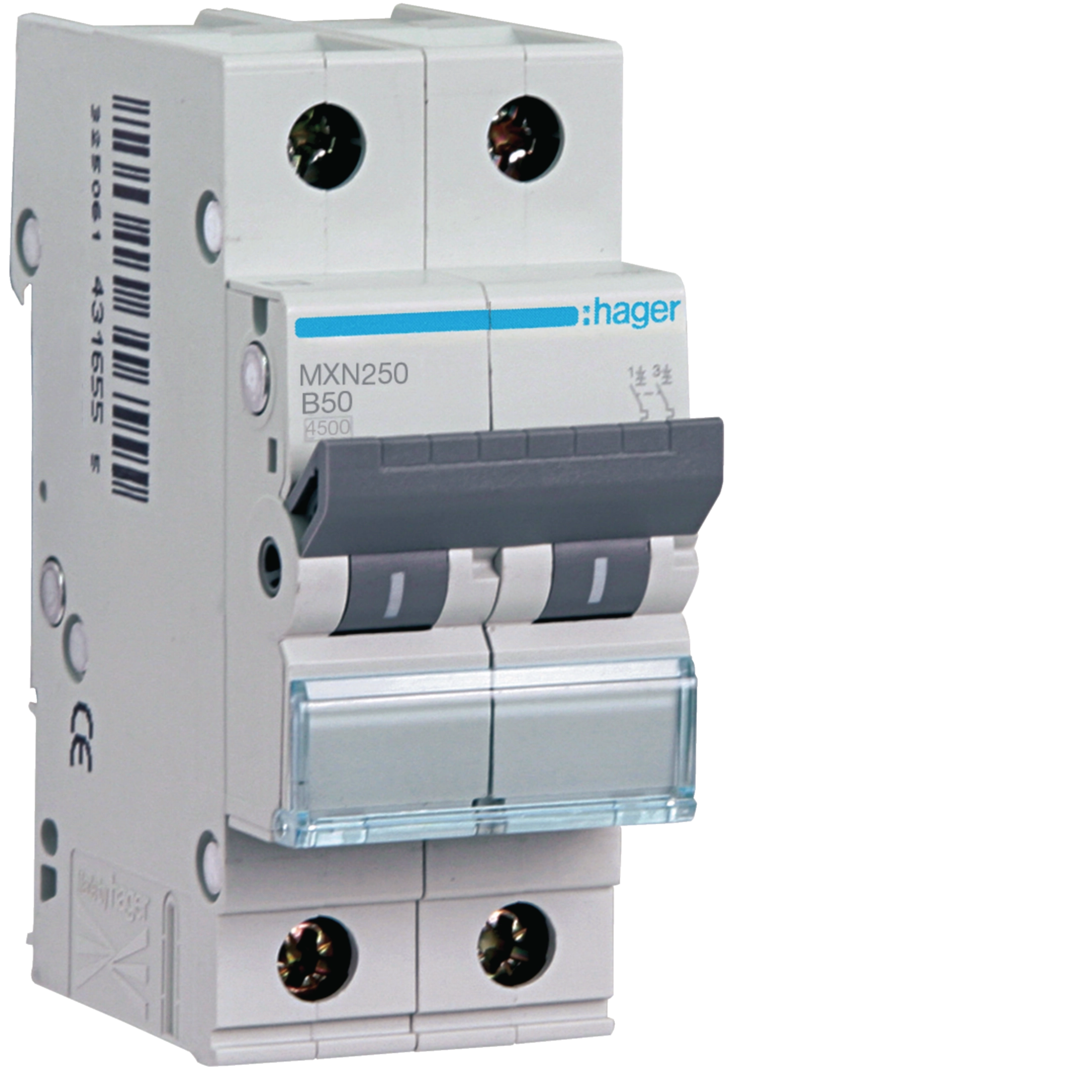 INTERR. AUTOM. 2P 50A 4.5KA B 2M • MXN250 | Hager